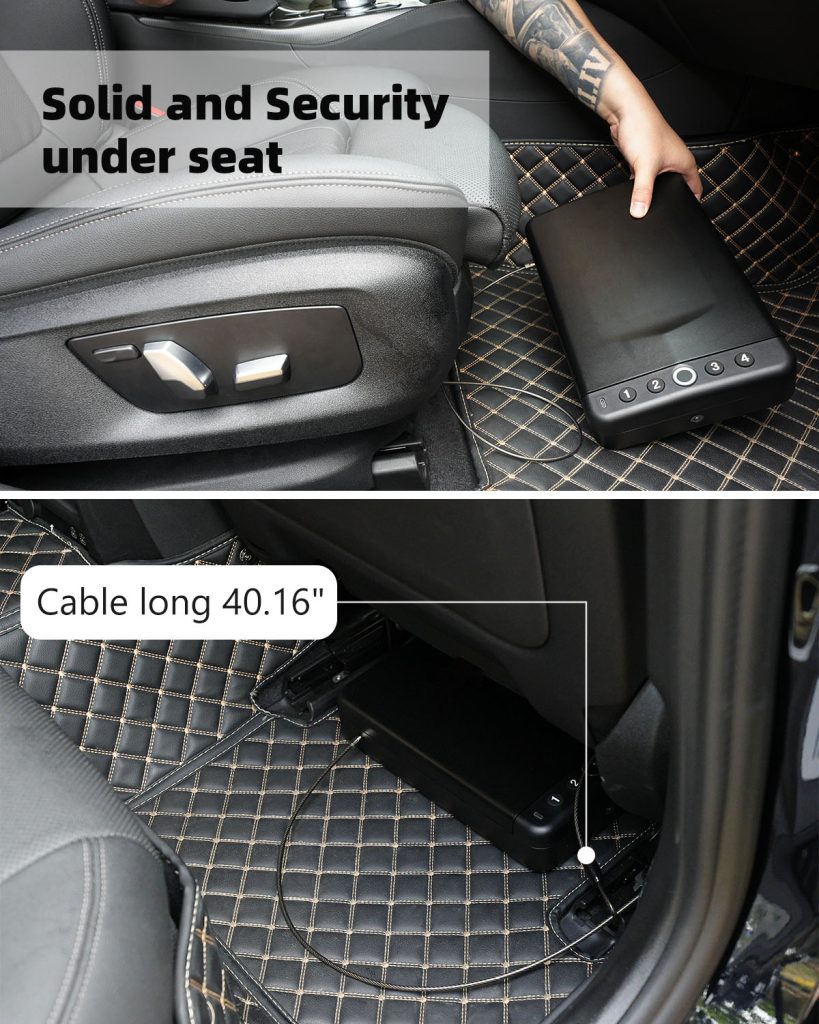 Biometric Portable Handgun Safe with Quick Access for Nightstand or ...