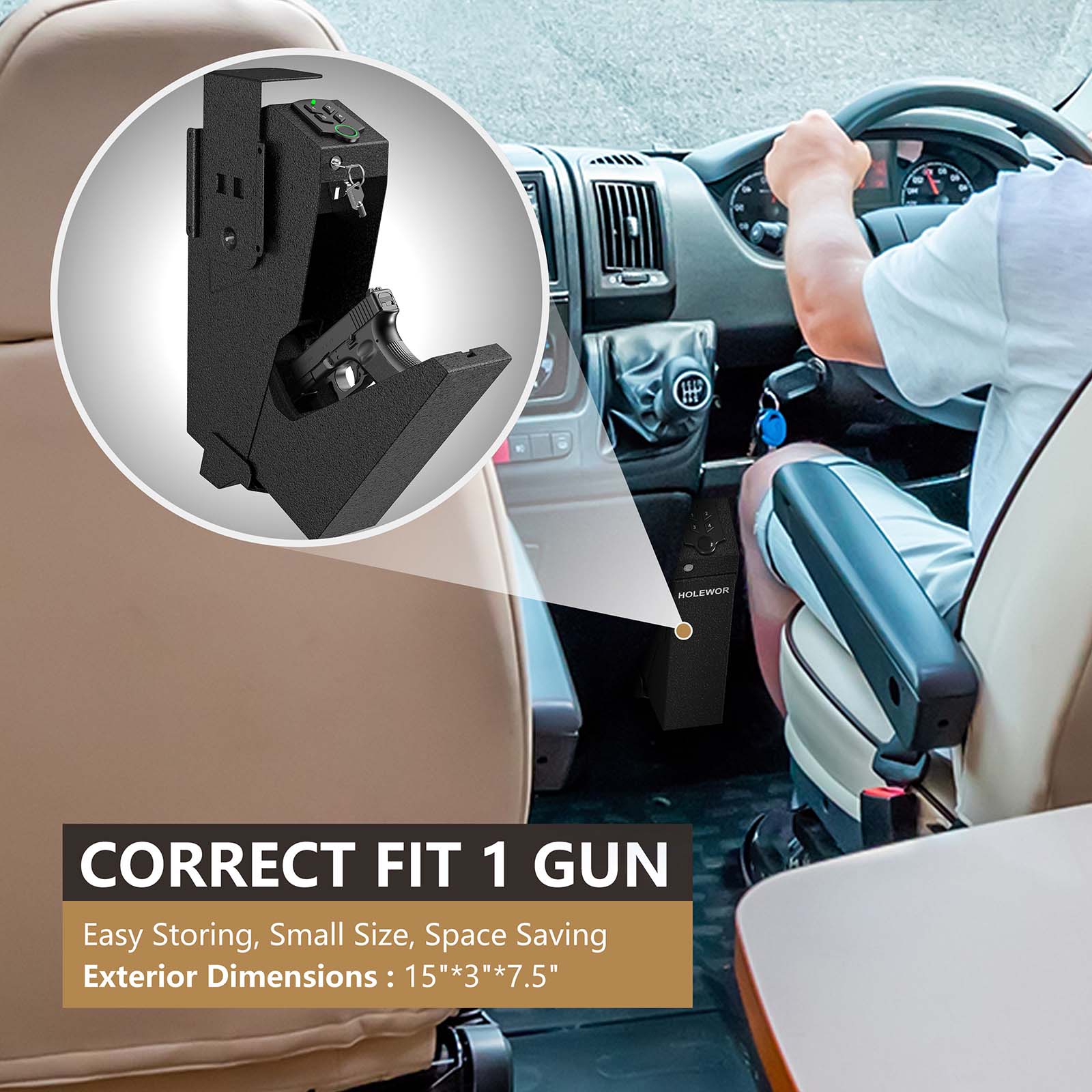 Biometric Drop-Down Gun Safe – Mounted Handgun Safe with Quick Access ...